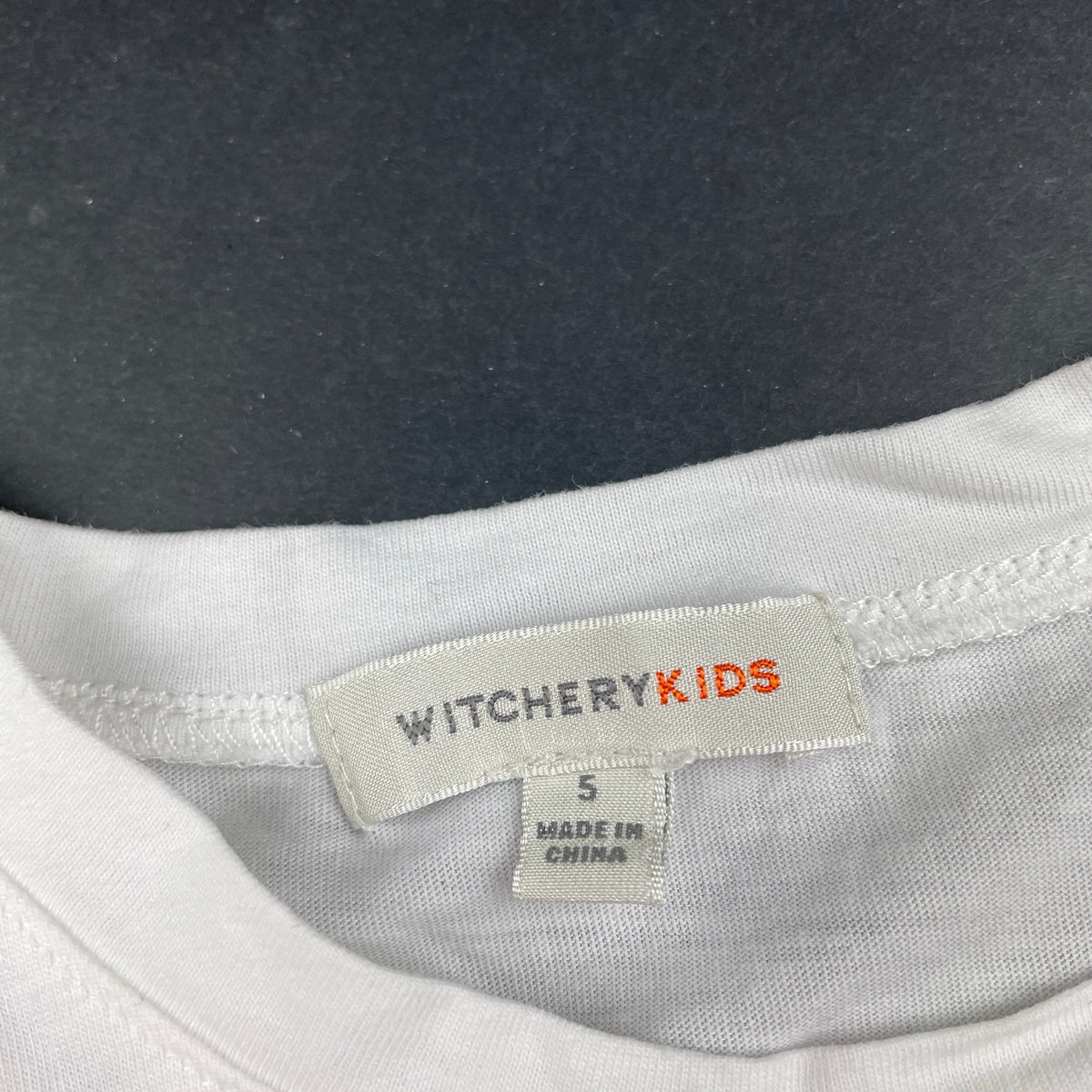 Witchery, white cotton floral lace top, marks back left cuff, FUC, size ...
