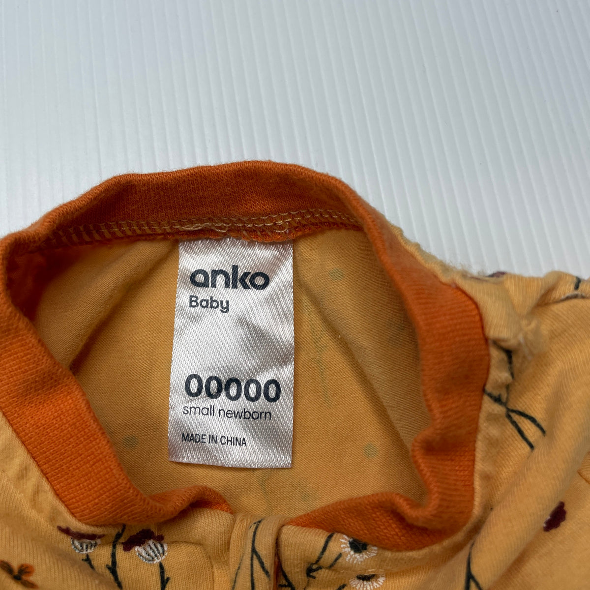 Anko, stretchy organic cotton blend zip romper, EUC, size 00000 ...