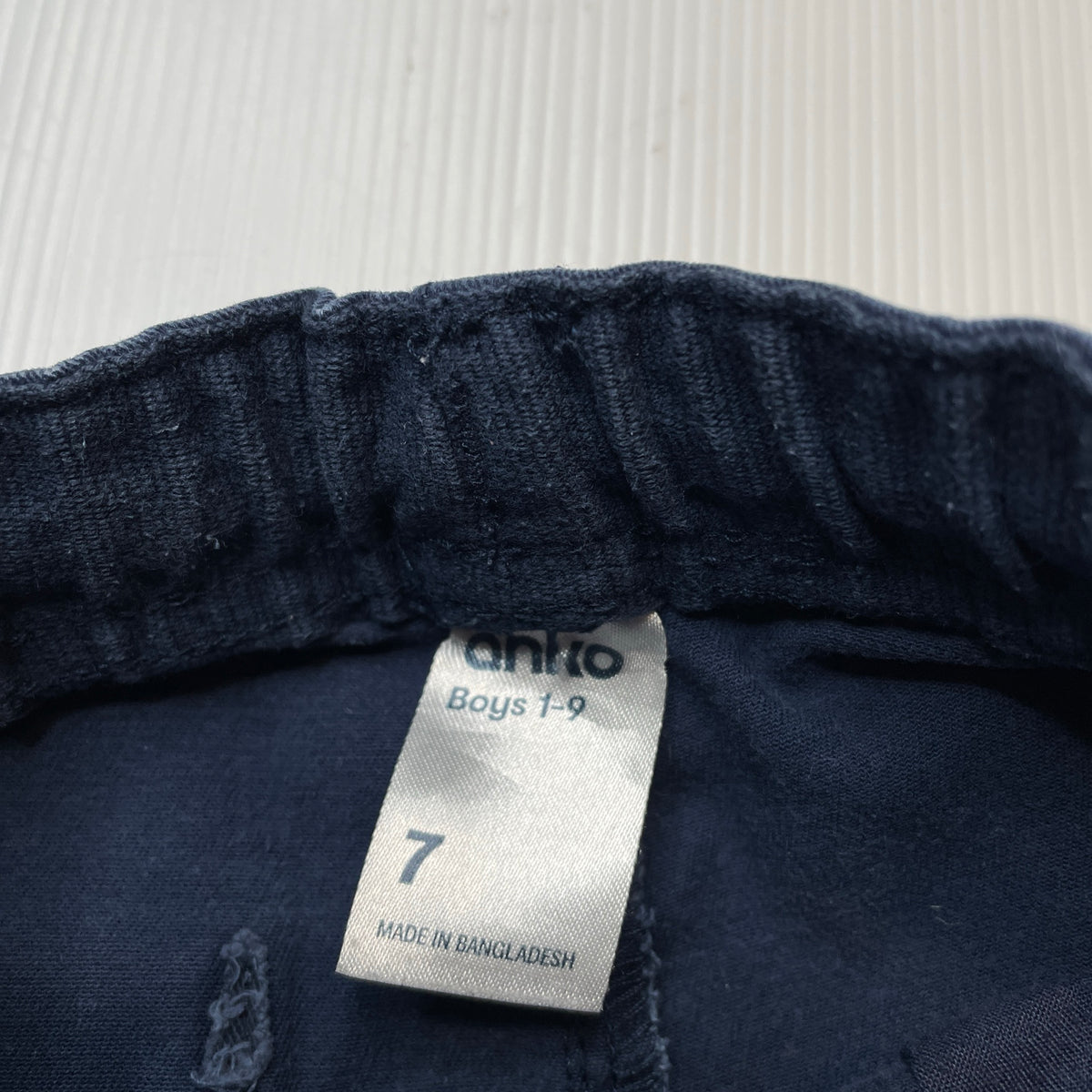 Anko, navy stretch cotton shorts, elasticated, FUC, size 7 ...